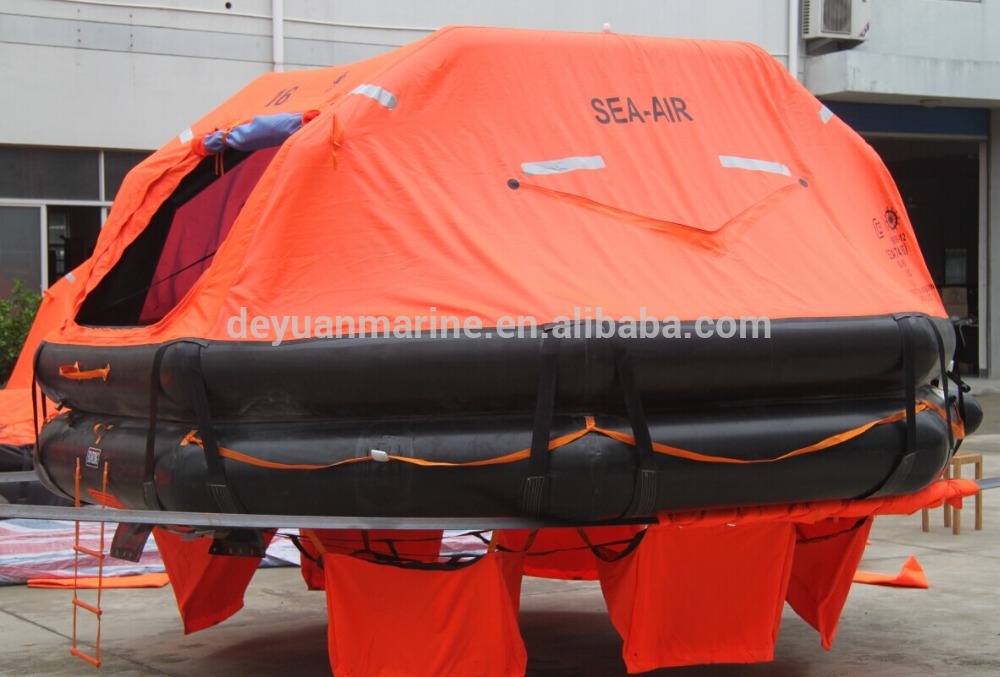 SOLAS 20 People davit launched inflatable liferaft Self inflating Rigid ...