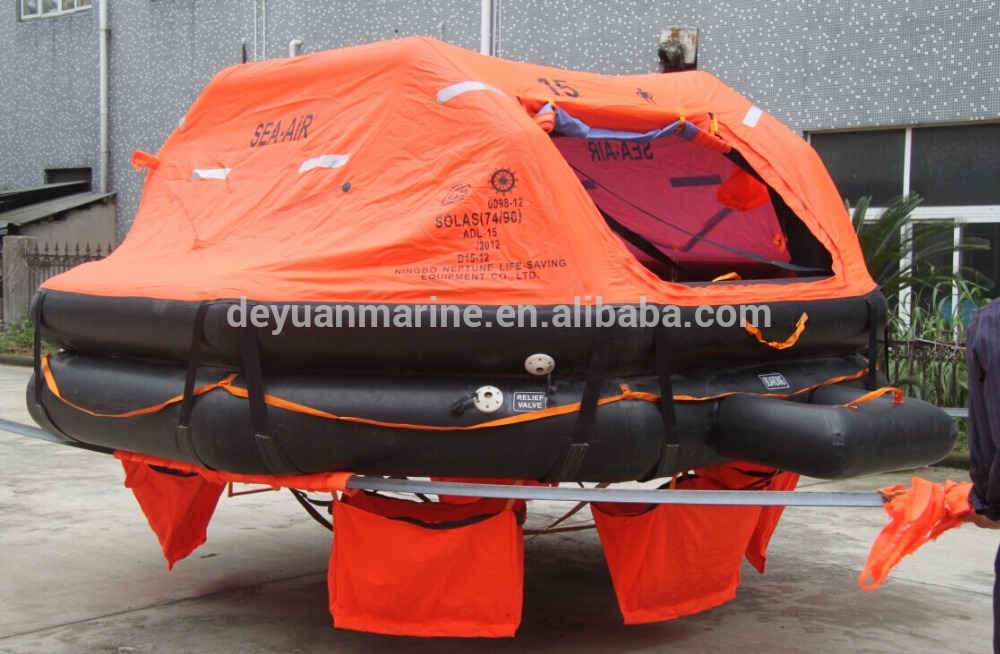 SOLAS 20 People davit launched inflatable liferaft Self inflating Rigid ...