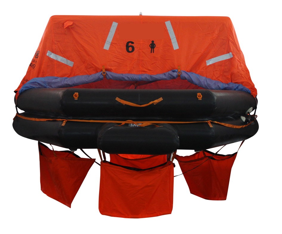 Davit Launched Life Raft Self-Righting Throw Overboard Inflatable ...