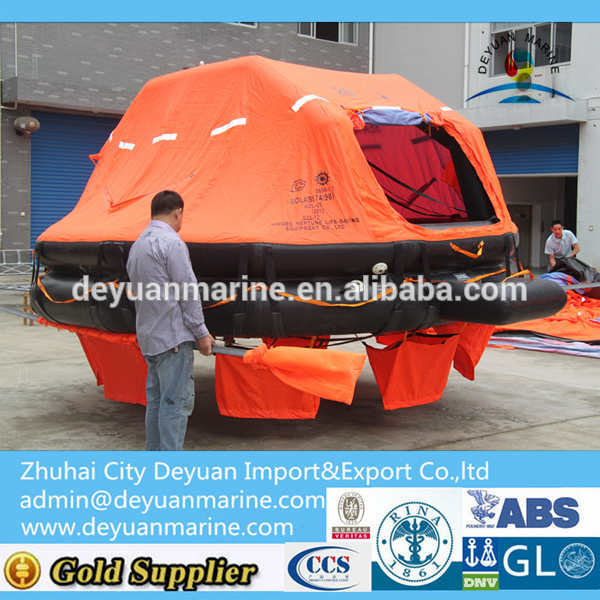 High Quality 20 Man davit launching liferaft self inflating life raft ...